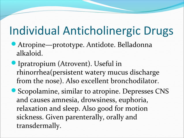 Anticholinergics | PPT