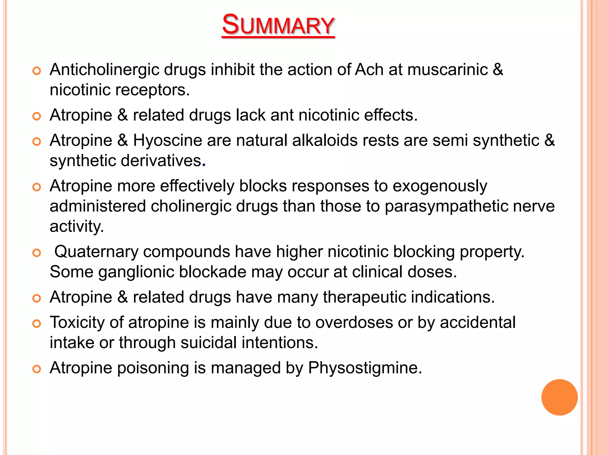 Anti cholinergics | PPTX