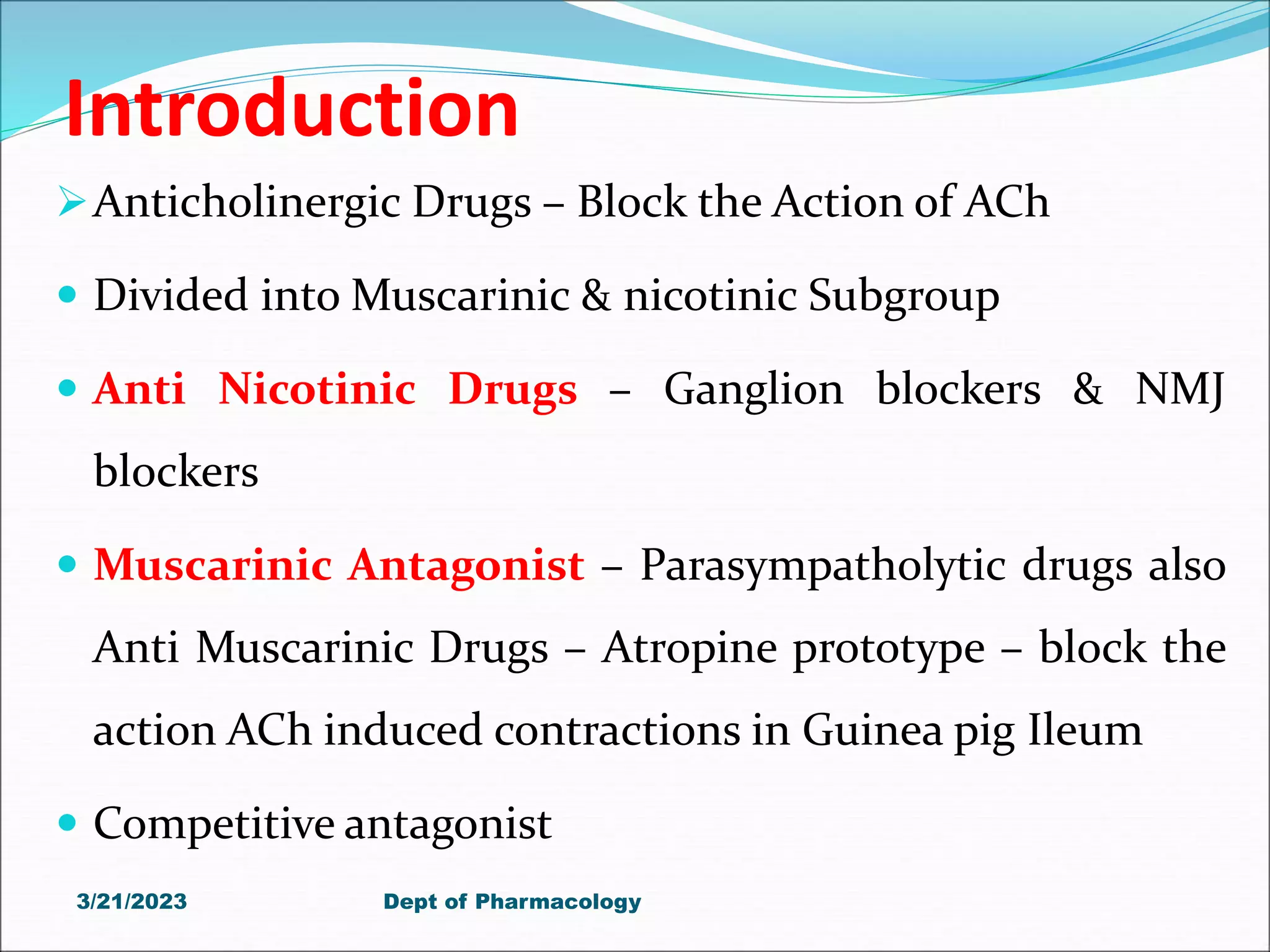 Anticholinergics drugs | PPT