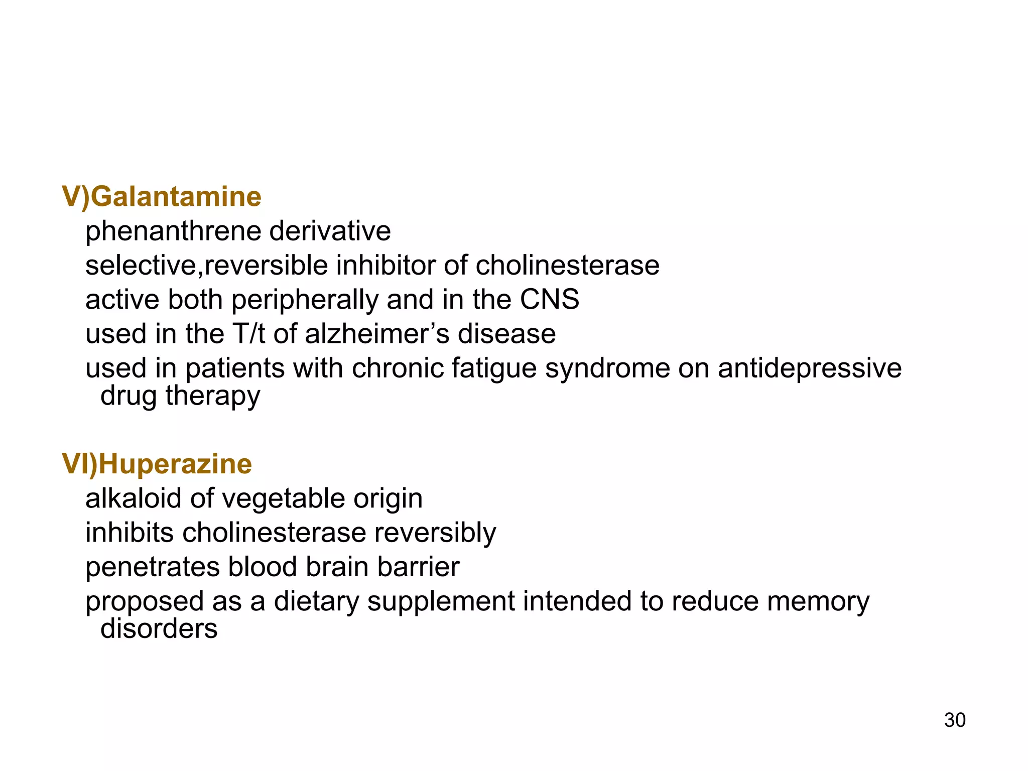 ANTICHOLINESTERASE DRUGS | PPT