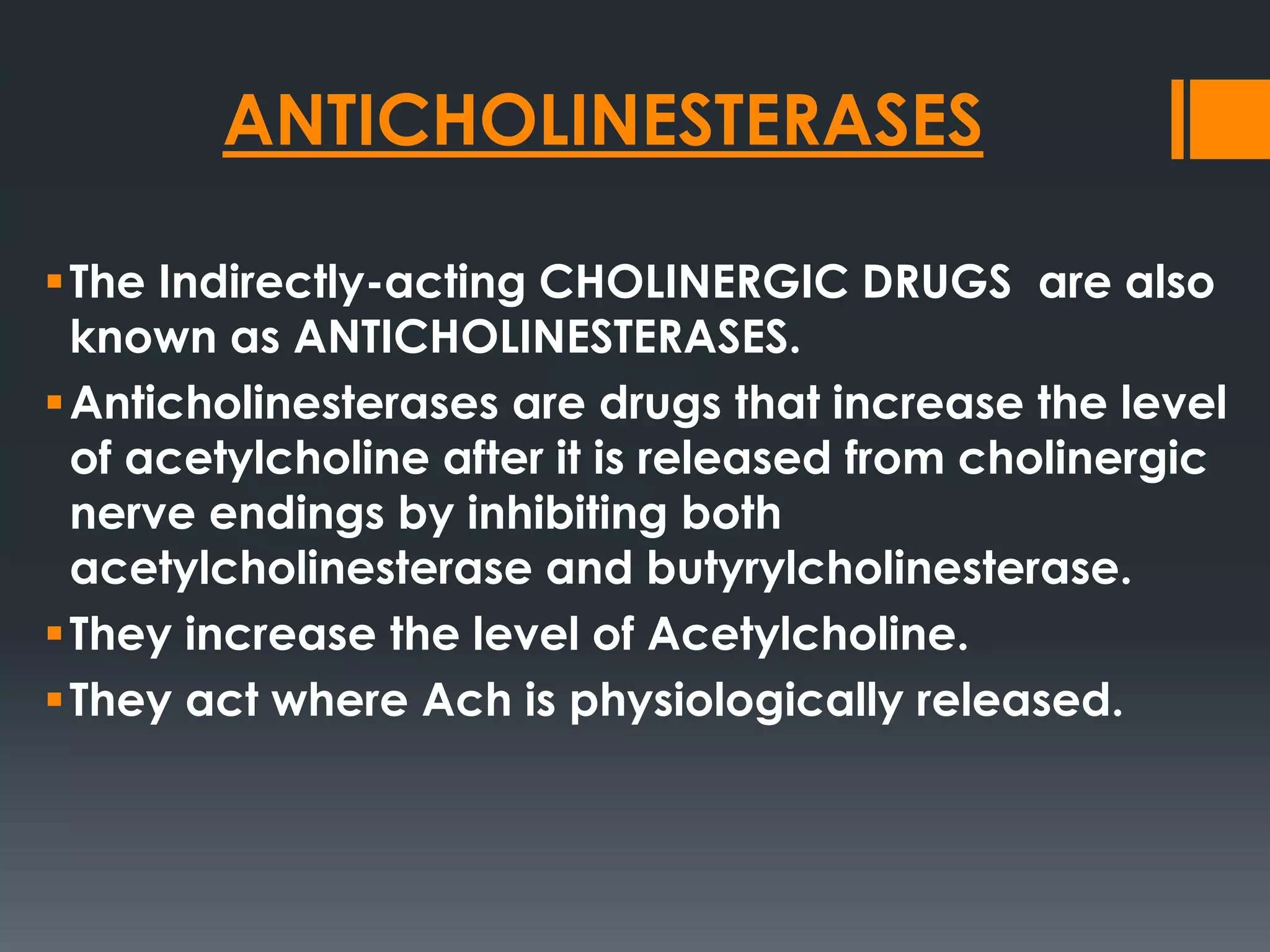 Anticholinesterases | PPTX