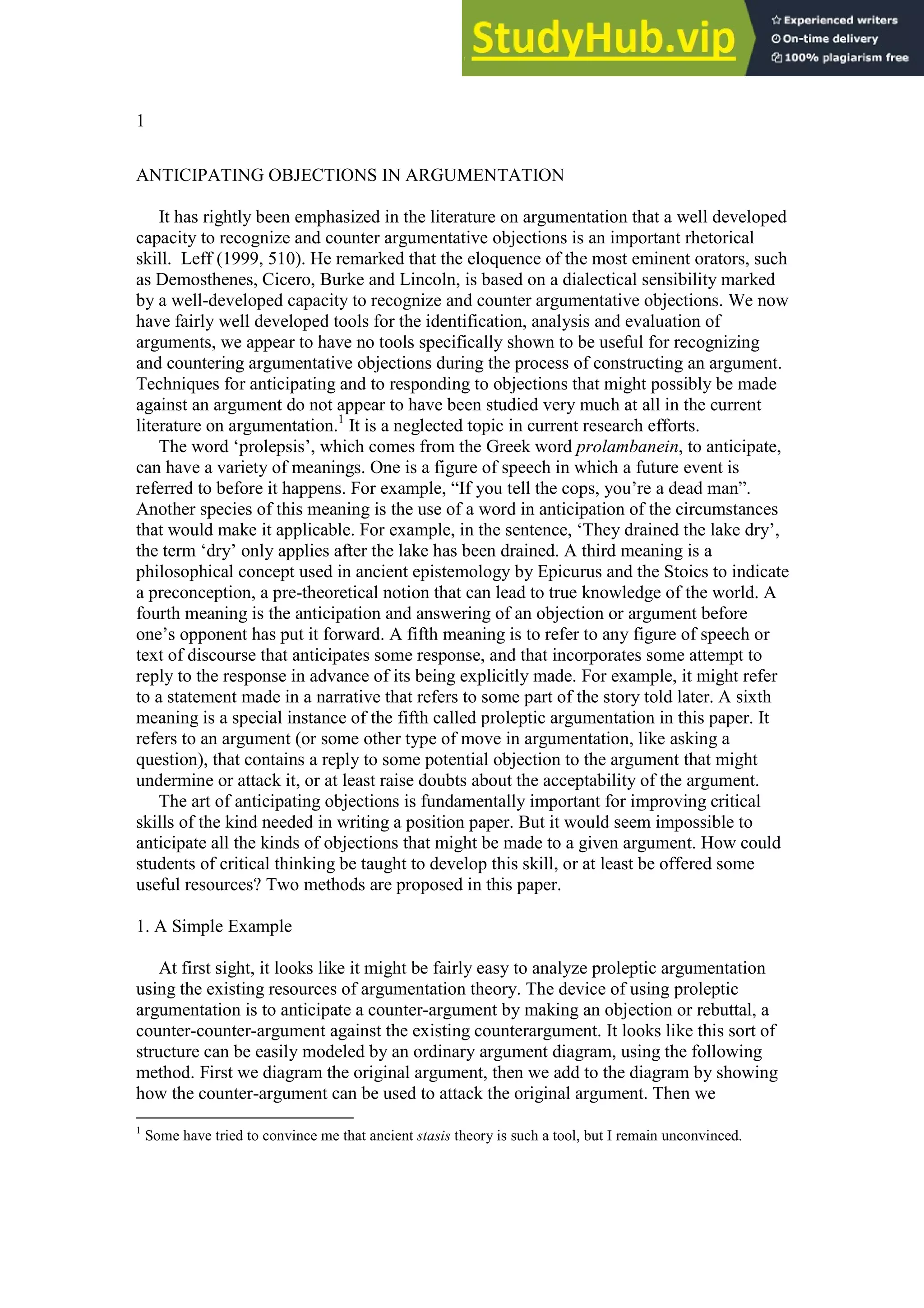 Anticipating Objections In Argumentation | PDF | Environment | Science