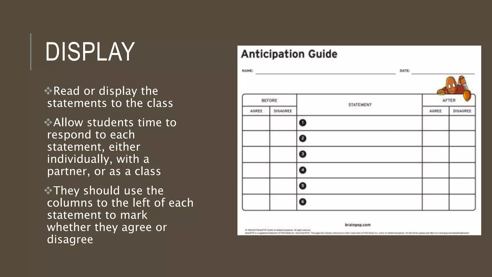 Anticipation guide PPT Megan Rudolph | PPTX