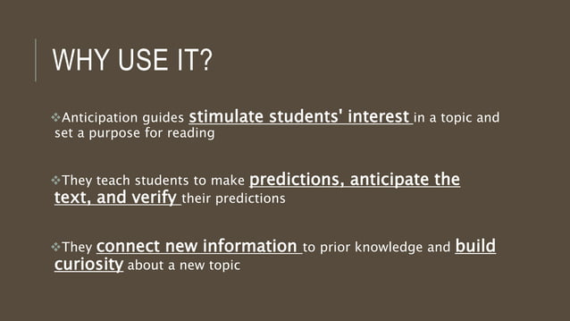 Anticipation guide PPT Megan Rudolph | PPTX