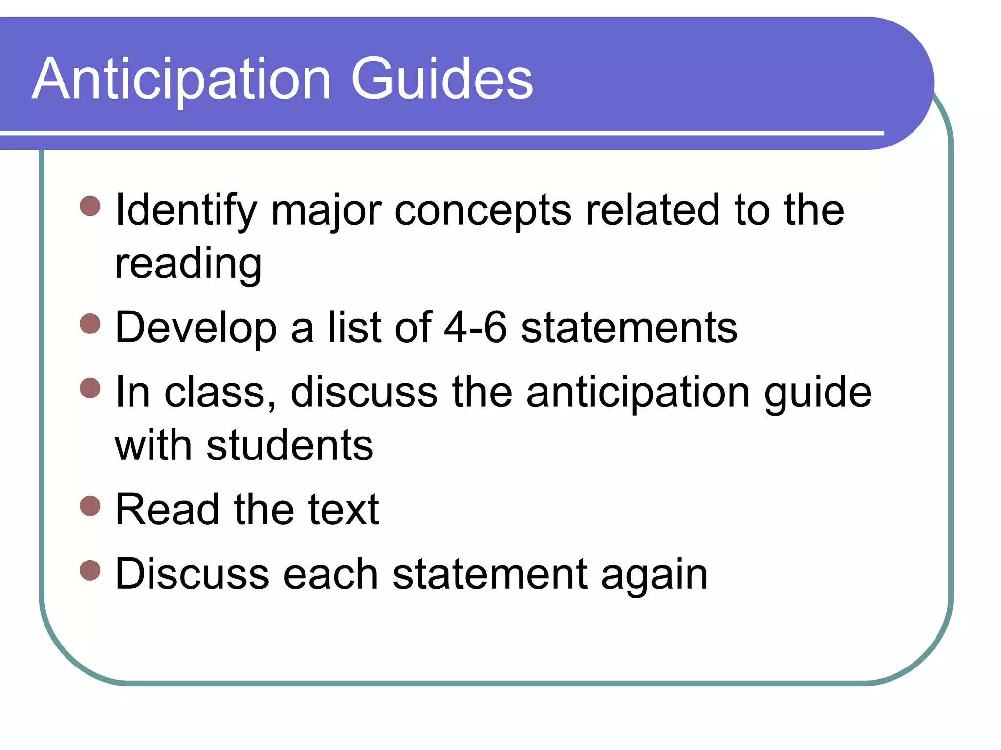Anticipation guides | PPT