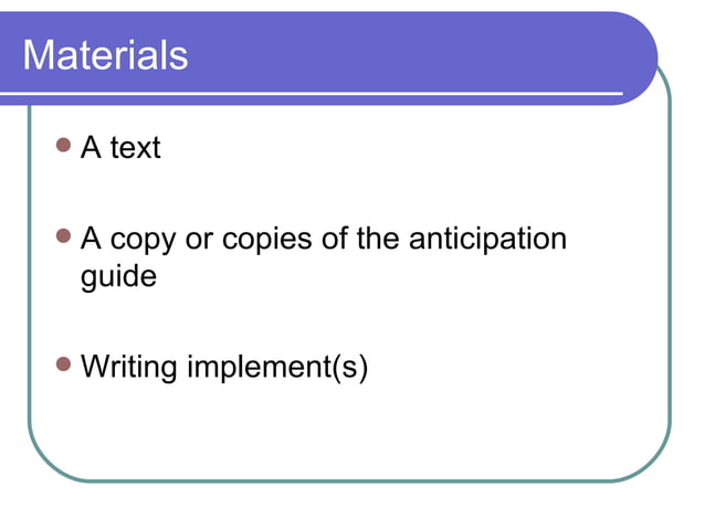 Anticipation guides | PPT