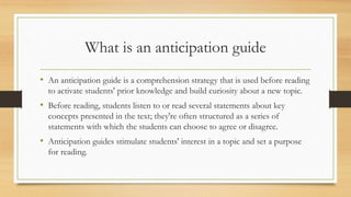 Anticipation guides | PPT