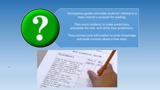Anticipation guides ppt | PPTX