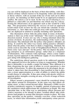 Anticipatory Benefits In Crime Prevention | PDF
