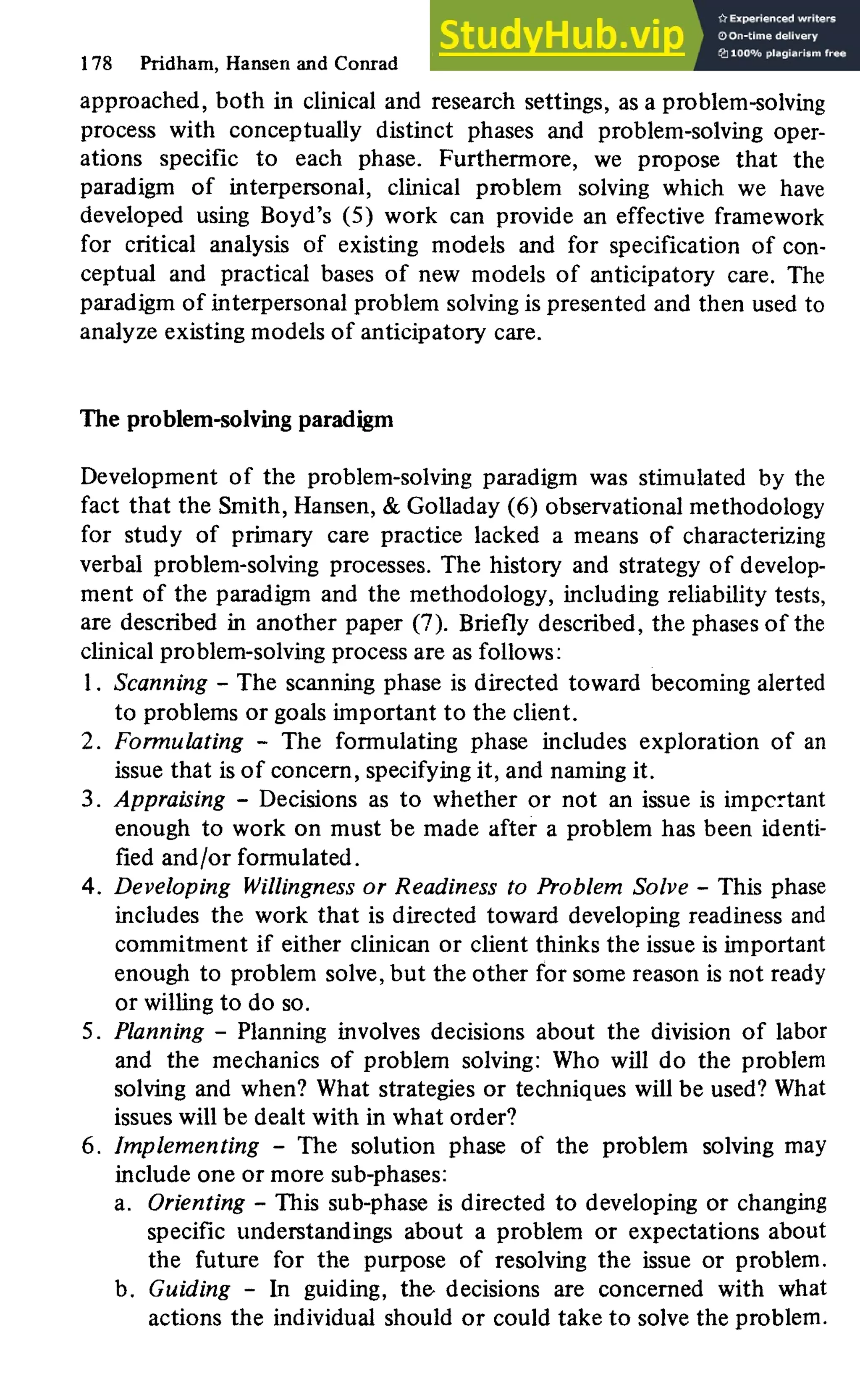 Anticipatory Problem Solving Models For Clinical Practice And Research ...