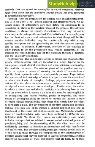 Anticipatory Problem Solving Models For Clinical Practice And Research ...