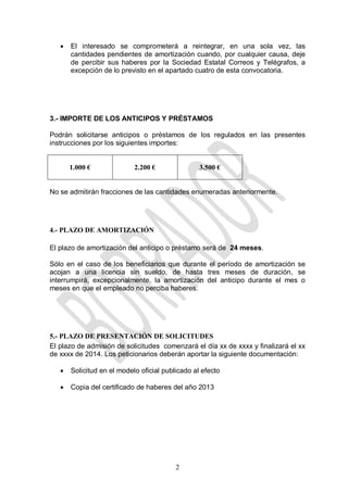 Anticipos y prestamos sin interes borrador | PDF