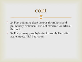 Anticoagulants slides for students and teachers information | PPT