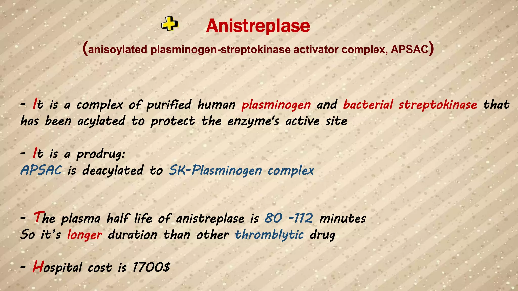 (Anticoagulants / Platelet aggregation inhibitors / Thrombolytic drugs ...