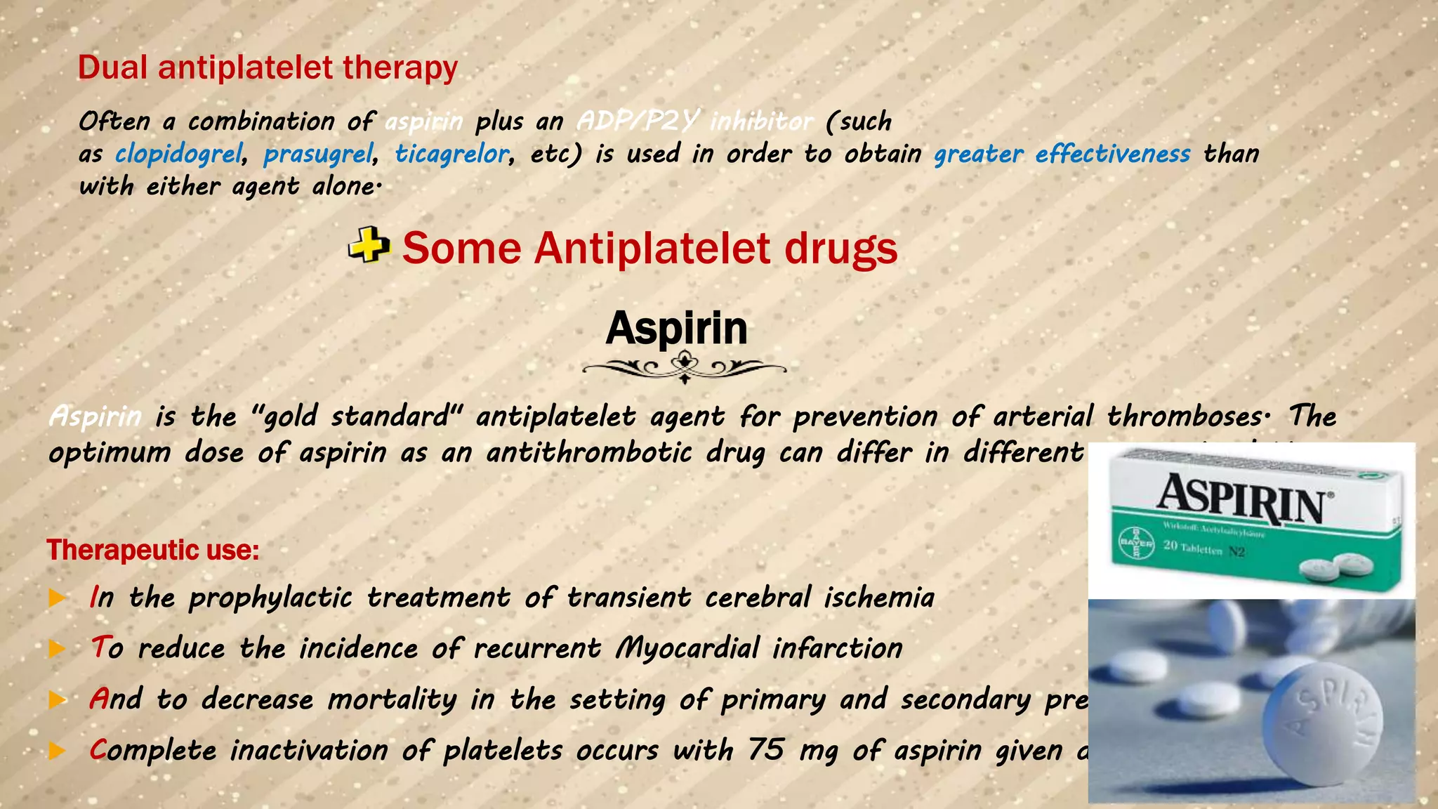 (Anticoagulants / Platelet aggregation inhibitors / Thrombolytic drugs ...