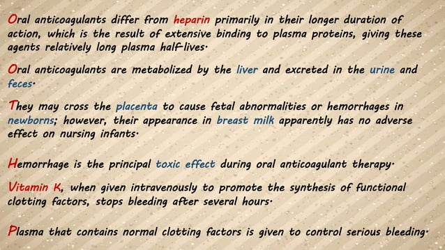 (Anticoagulants / Platelet aggregation inhibitors / Thrombolytic drugs ...