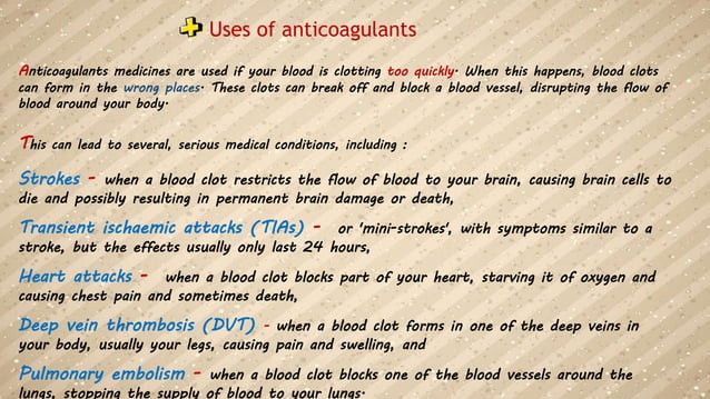 (Anticoagulants / Platelet aggregation inhibitors / Thrombolytic drugs ...