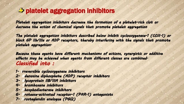 List Of Platelet Aggregation Inhibitor – HZVOF