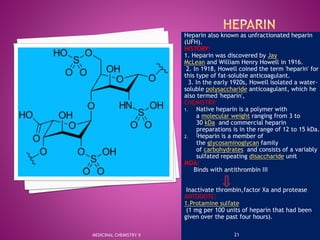 Anticoagulant-medicinal chemistry | PPTX