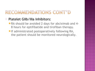 Anticoagulant and regional anaesthesia | PPT