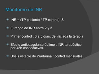 Anticoagulantes vision general | PPT