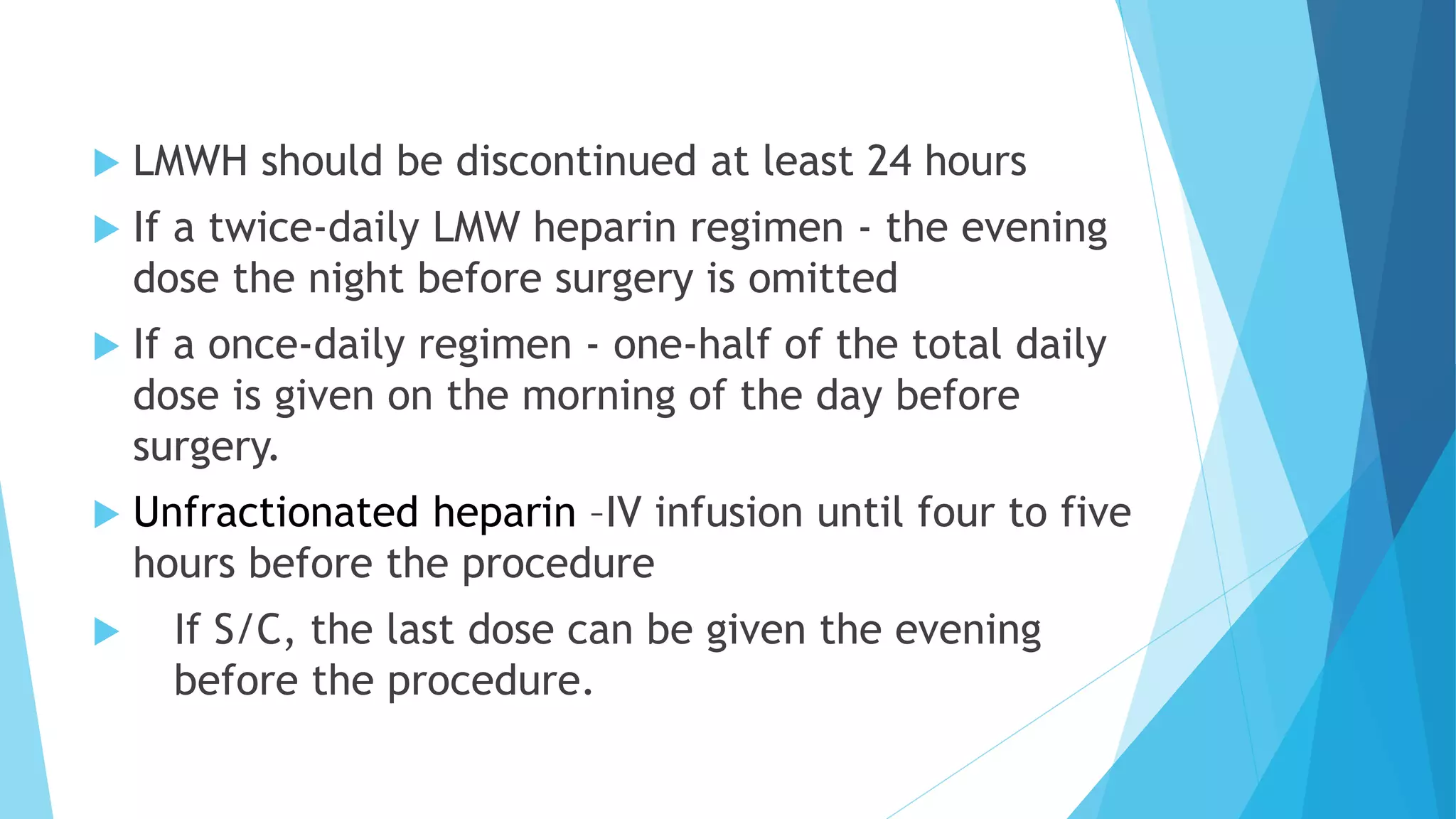 Anticoagulant in surgery | PPTX