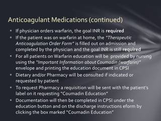Anticoagulant Medications | PPTX | Healthcare Industry | Industries