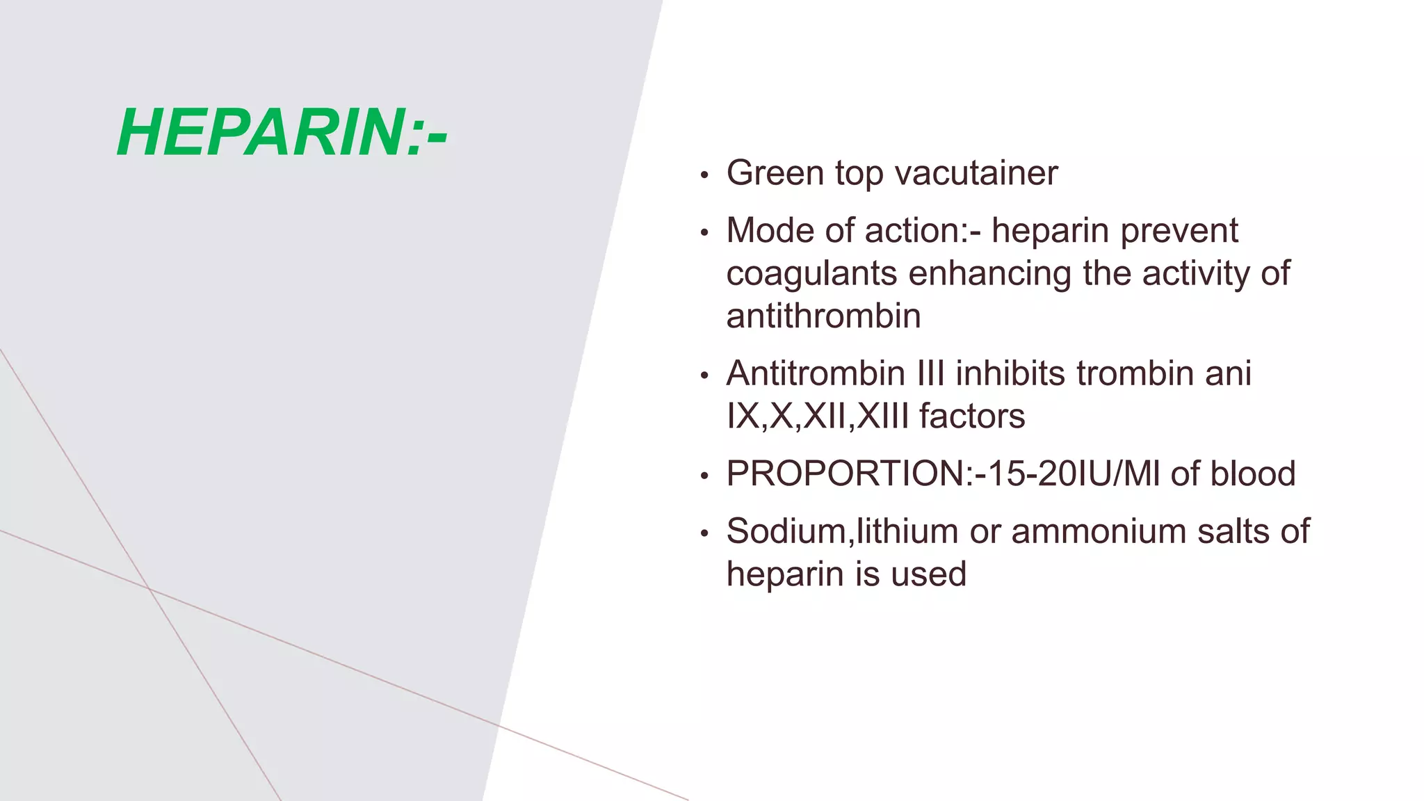 Anticoagulant use in medical and clinical laboratory | PPTX