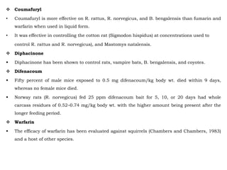 Anticoagulant rodenticides | PPTX | Chemistry | Science