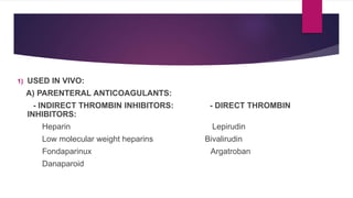 Anticoagulants | PPTX