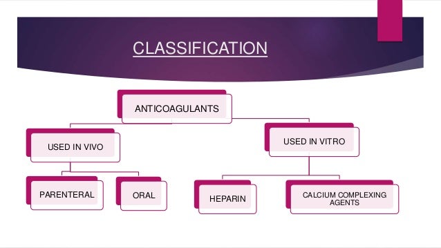 Anticoagulants