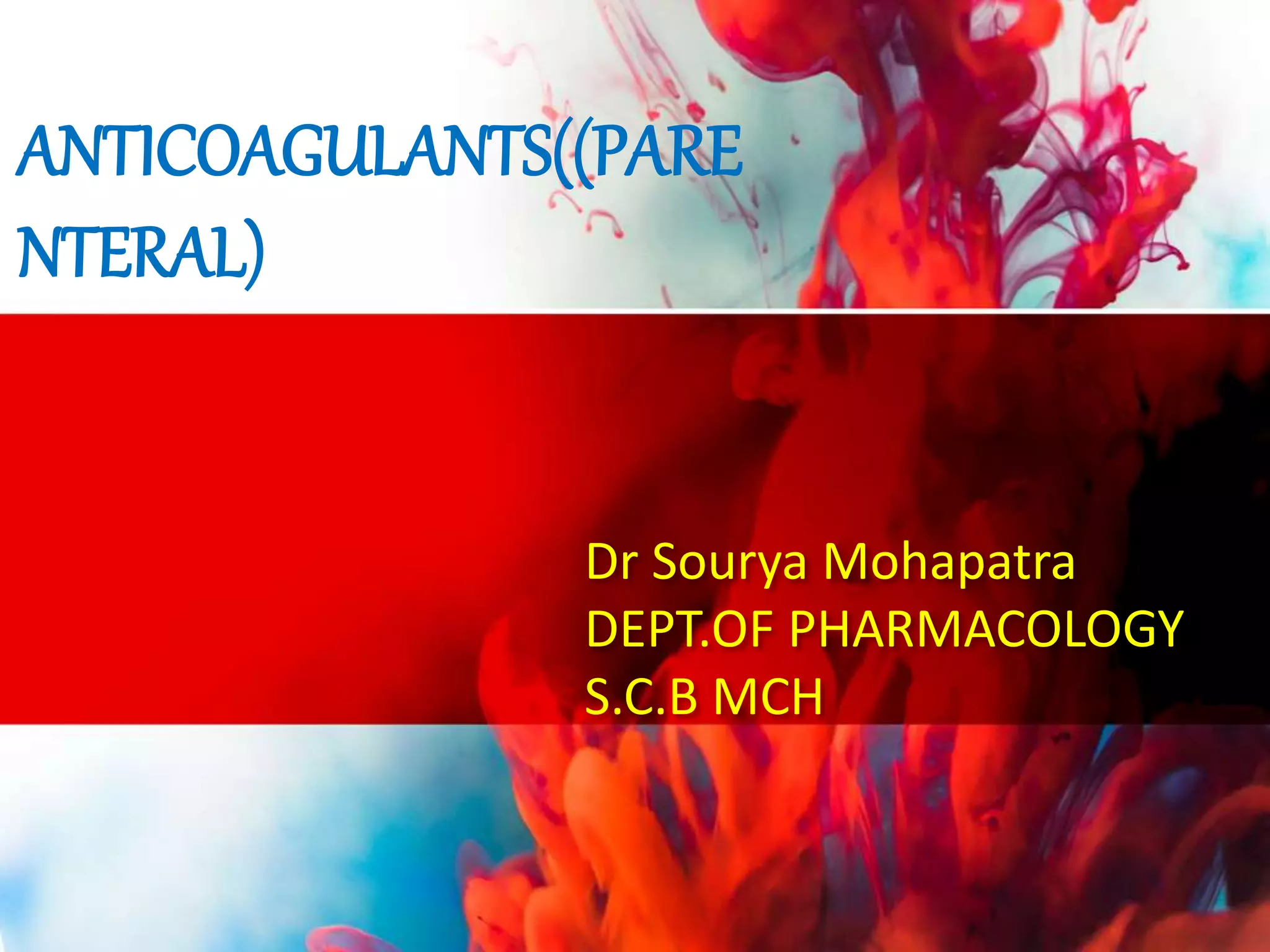 Anticoagulants | PPT
