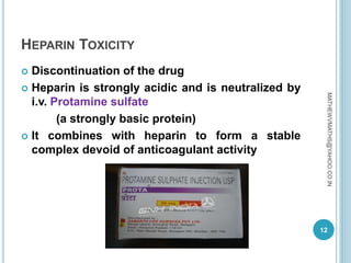 CARE OF PATIENT ON Anti coagulants | PPTX