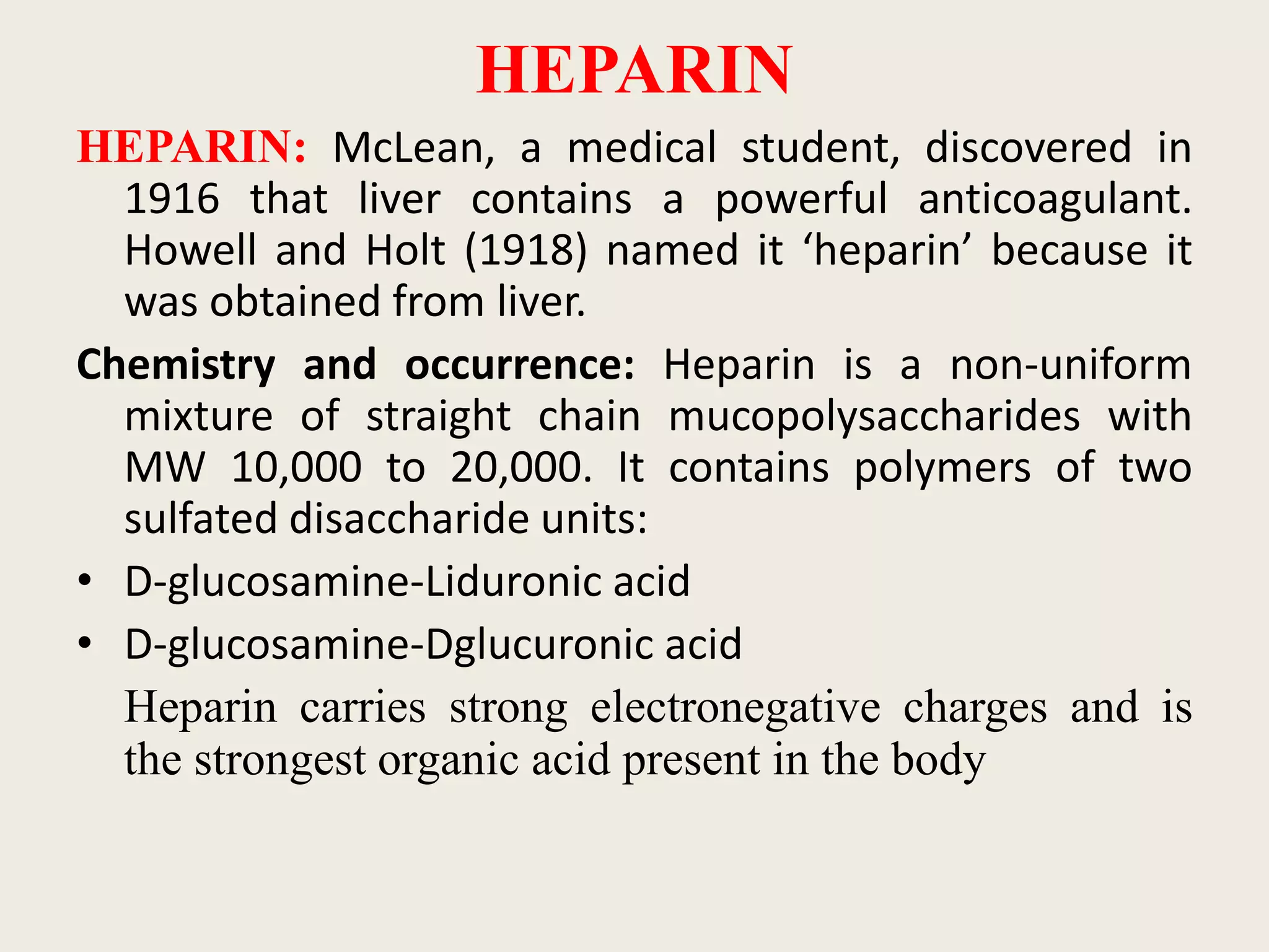 Anticoagulants class ppt for pharmacy students | PPTX