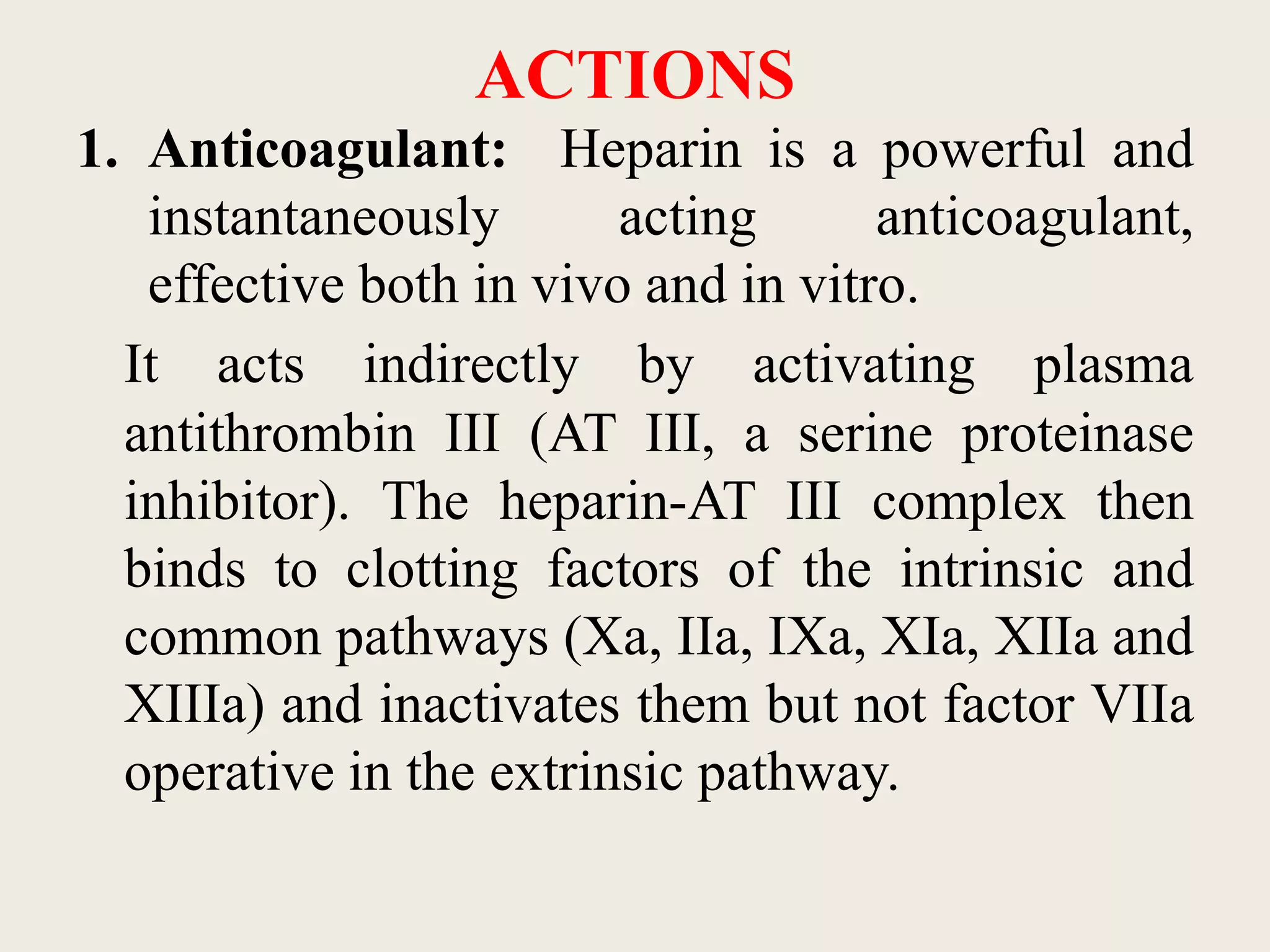 Anticoagulants class ppt for pharmacy students | PPTX