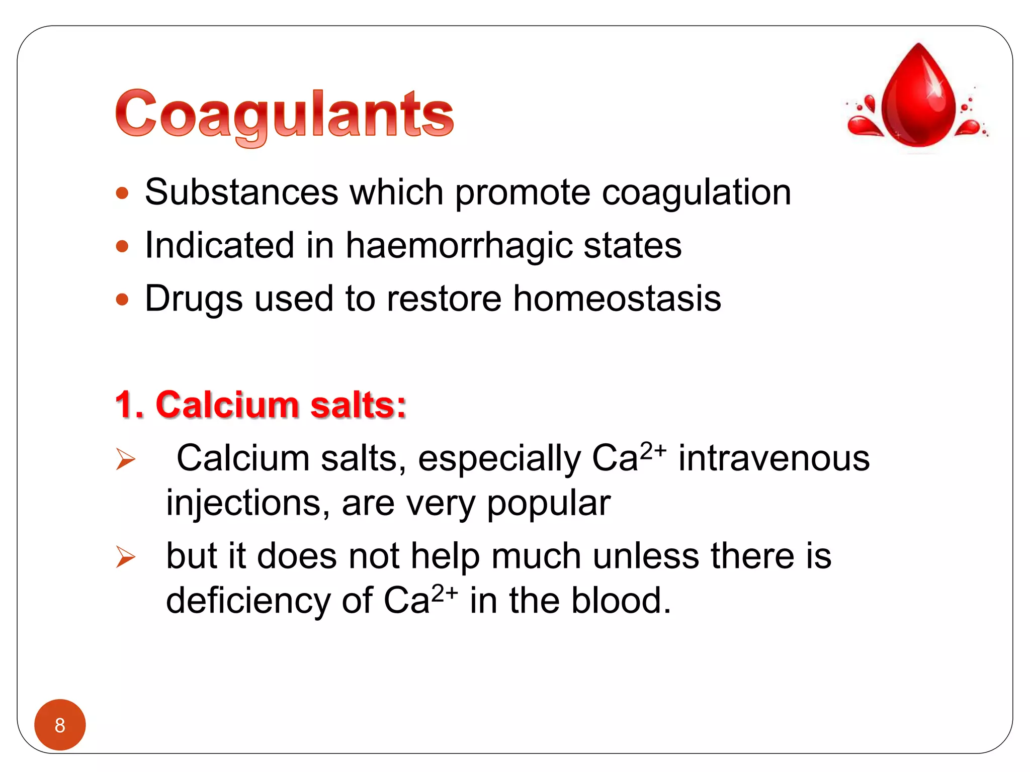 DRUGS ACTING ON BLOOD | PPTX