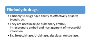 Anticoagulants and Fibrinolytics | PPTX