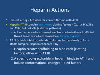 Heparin Mechanism Of Action Ppt