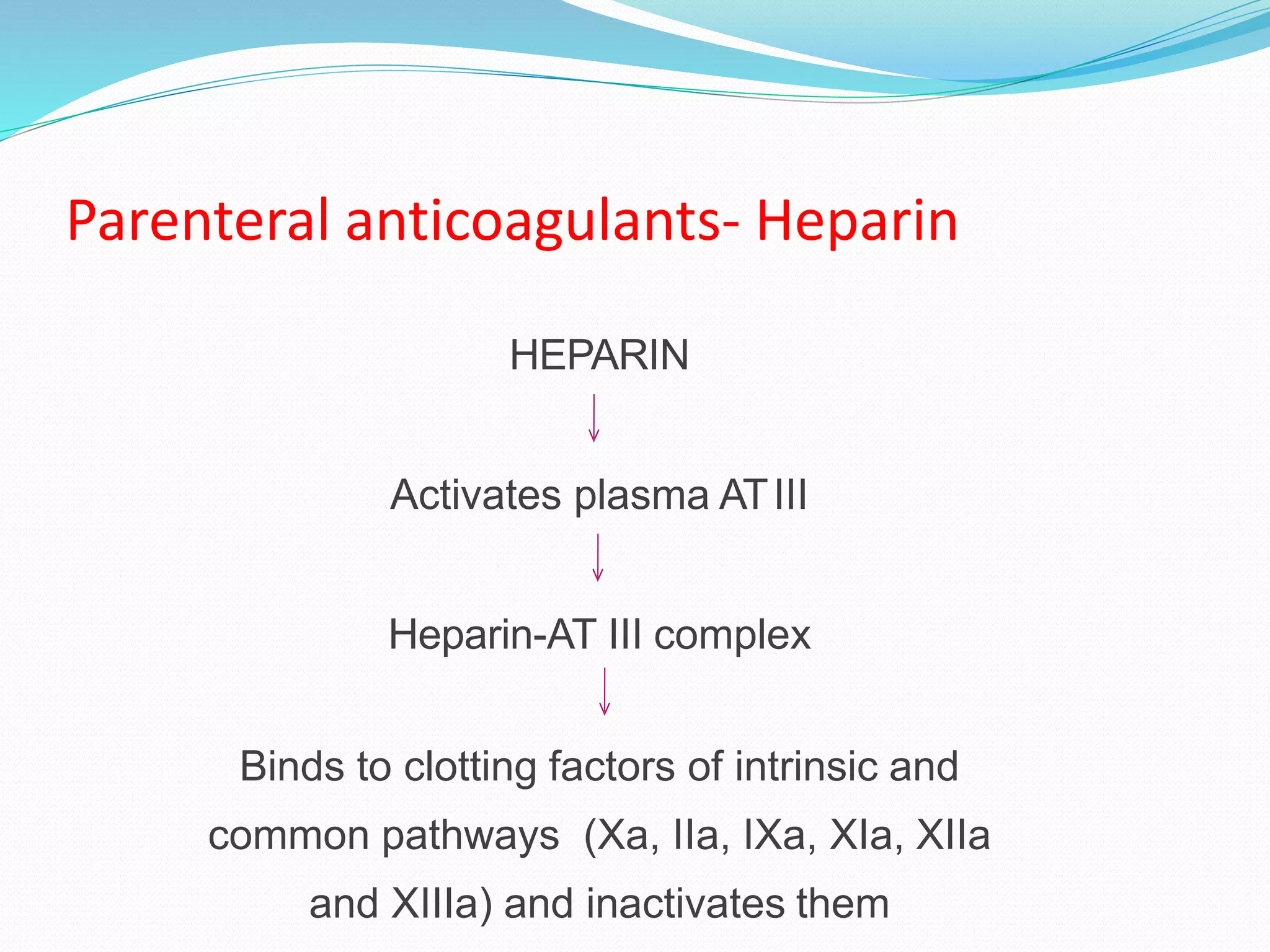 anticoagulants acs (2) (1).pptx | Blood Disorders | Diseases and Conditions