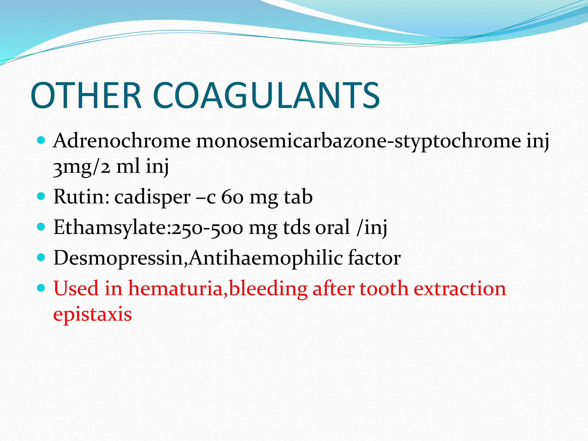 anticoagulants acs (2) (1).pptx | Blood Disorders | Diseases and Conditions