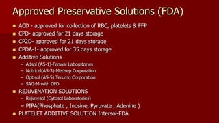 Anticoagulants and blood preservatives | PPTX