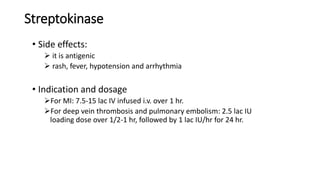 Pharmacology of Anticoagulants, antiplatelets | PPTX