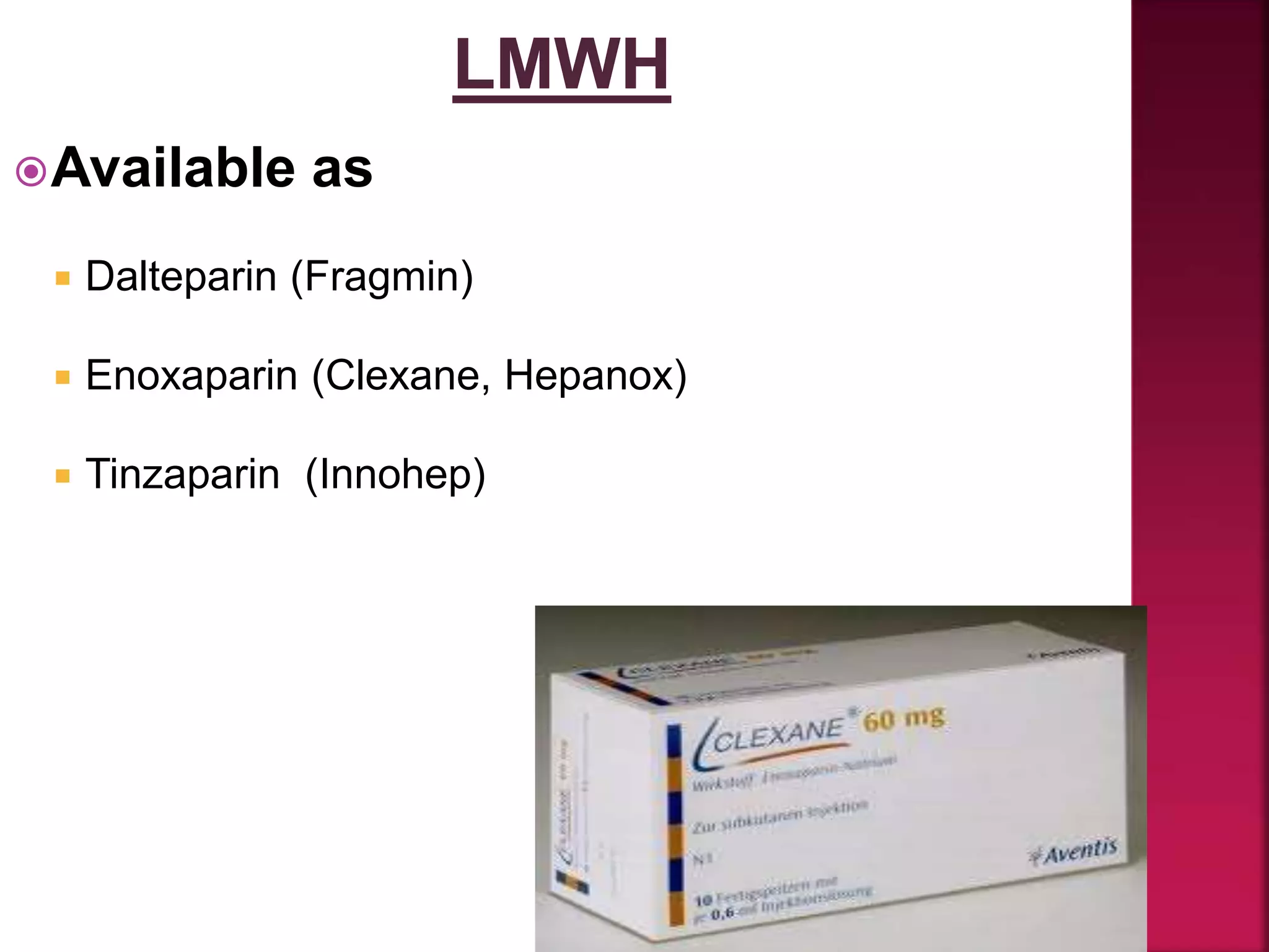 Anticoagulants Nursing esther | PPTX