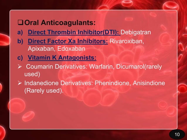 Anticoagulants, Fibrinolytic, Antiplatelet Agent.pptx