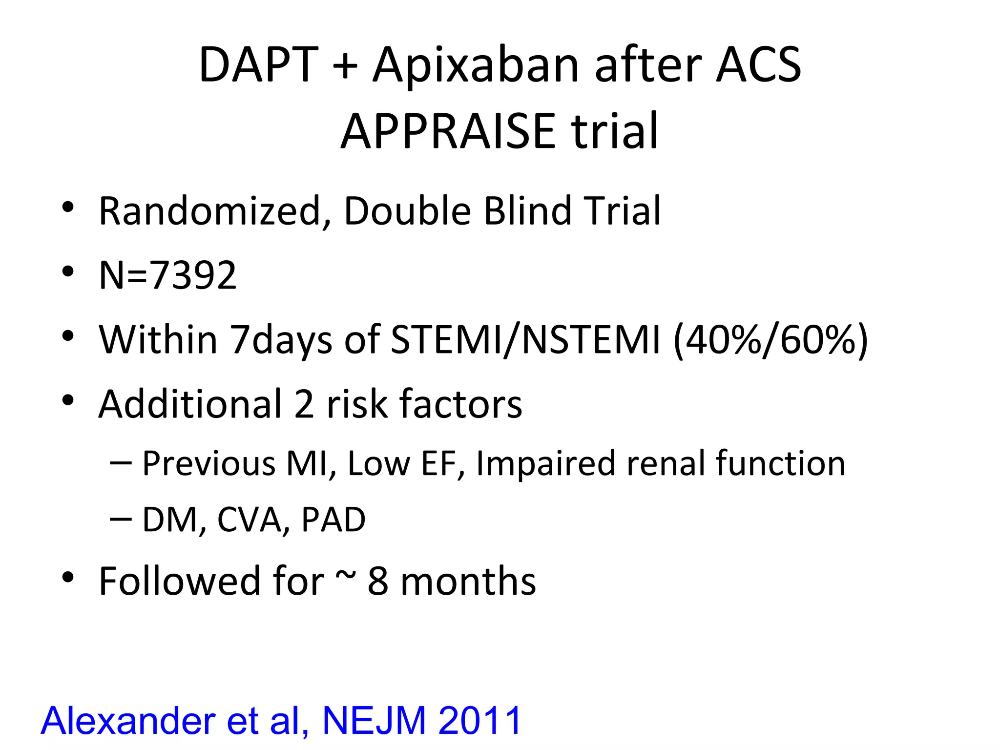 Anticoagulants for Acute Coronary Syndromes | PPT