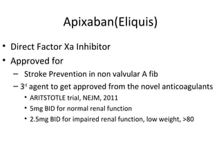 Anticoagulants for Acute Coronary Syndromes | PPT