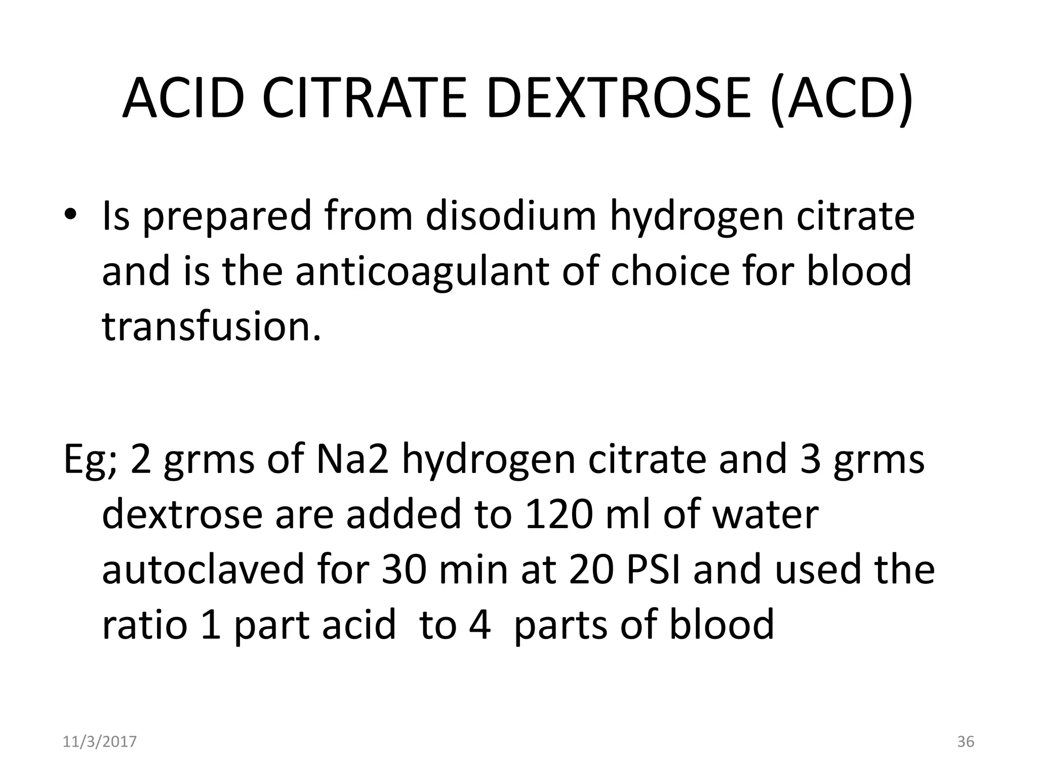 Anticoagulants used in haematology | PPTX