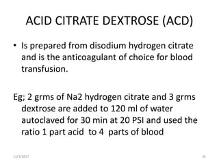 Anticoagulants used in haematology | PPT