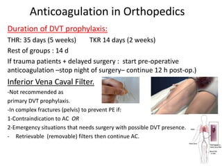 Anticoagulation in Orthopedics | PPT