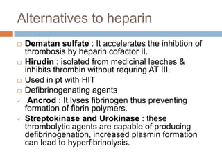 Anticoagulation and haemostasis during cardiopulmonary bypass | PPTX